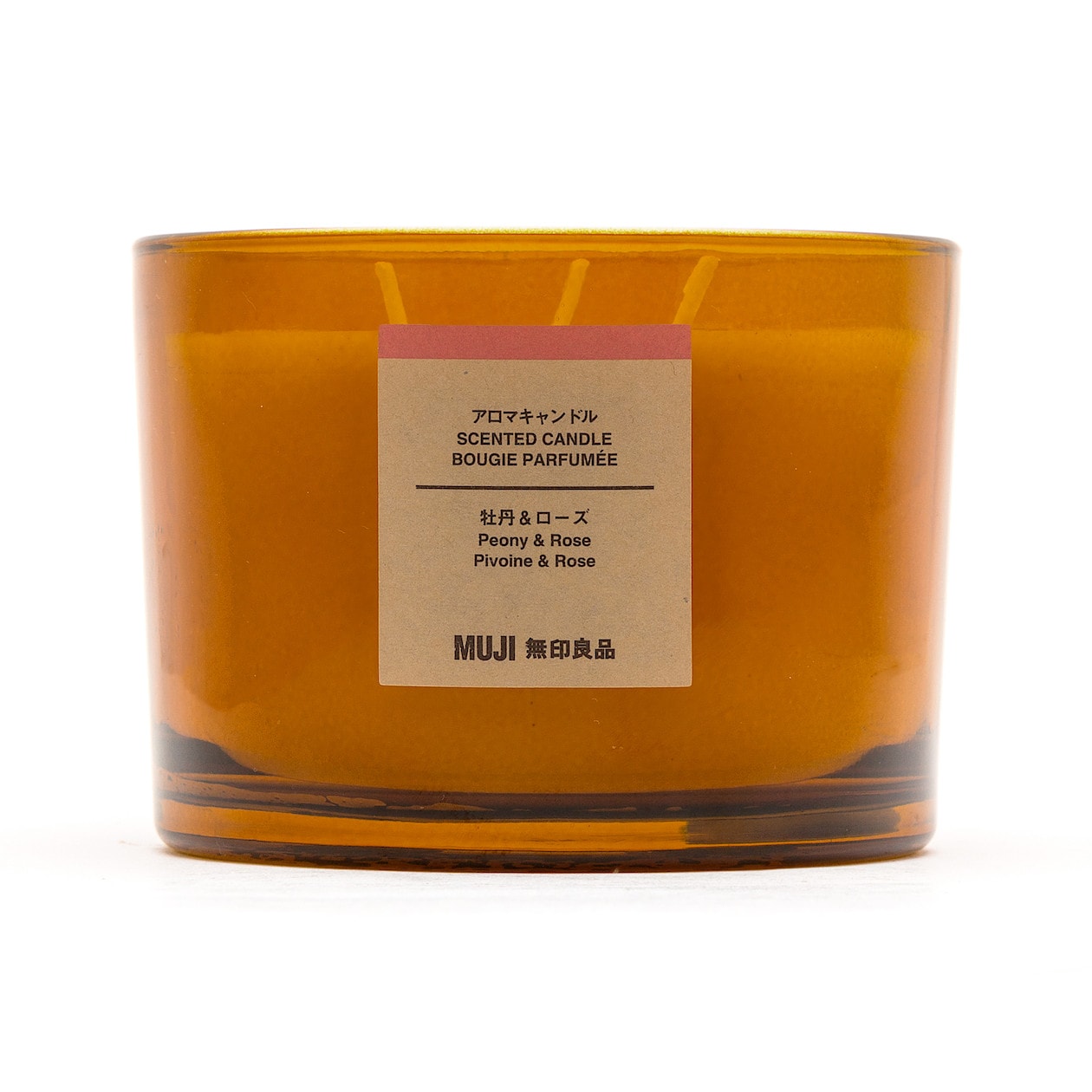 Buy MUJI Glass Candle - Peony & Rose (3 Wick)