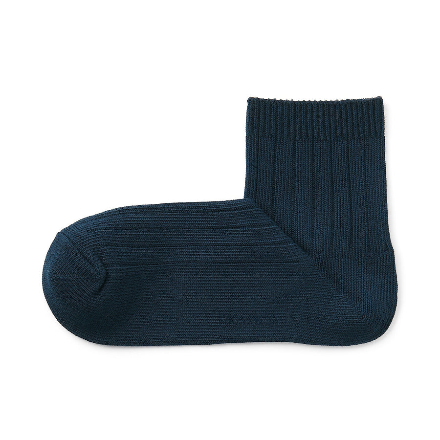 Buy MUJI Women's Right Angle Soft Stretch Rib Short Socks