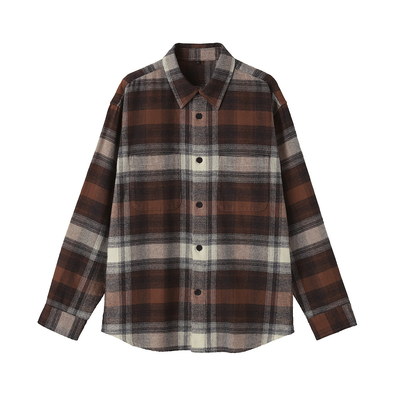 Buy MUJI Men's Double Brushed Flannel Shirt Jacket