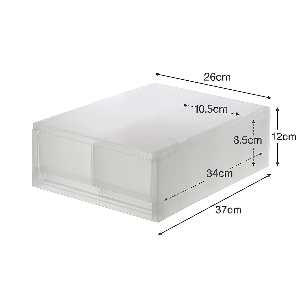 Buy MUJI 2-Drawer Polypropylene Storage Case - Shallow