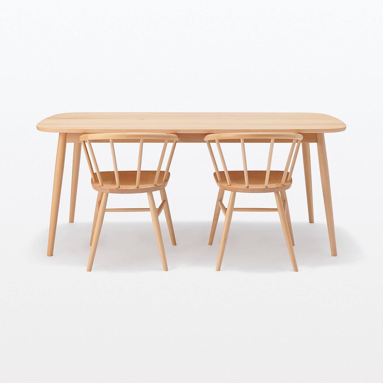 Buy MUJI Beech Dining Table with Round Legs