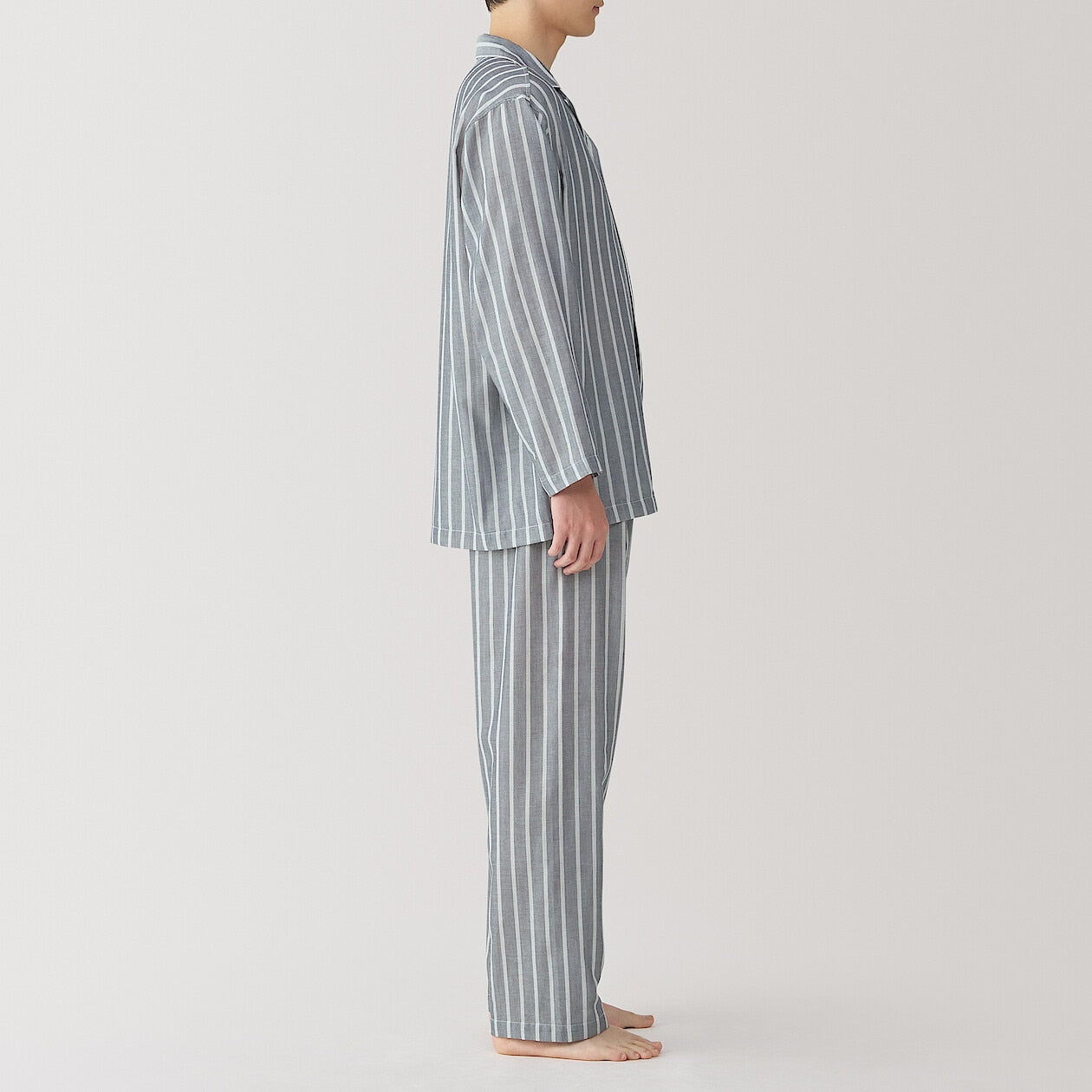 Buy MUJI Men's Side Seamless Double Gauze Long Sleeve Pyjamas