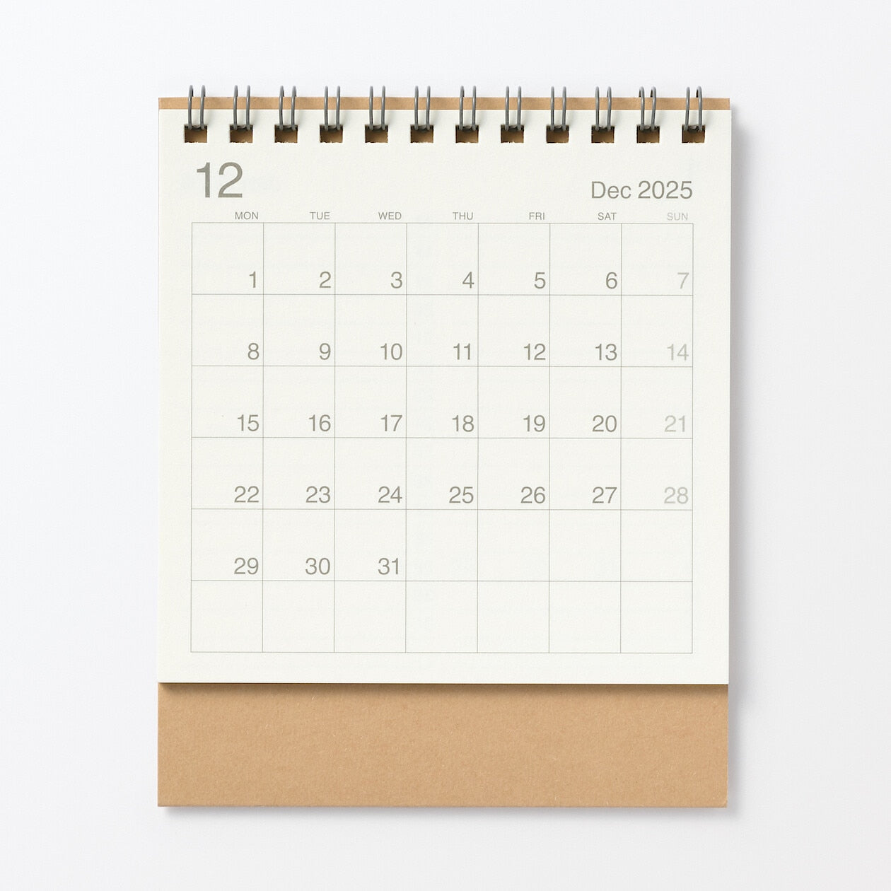 Buy MUJI 2026 Desktop Calendar (Mon - Sun)