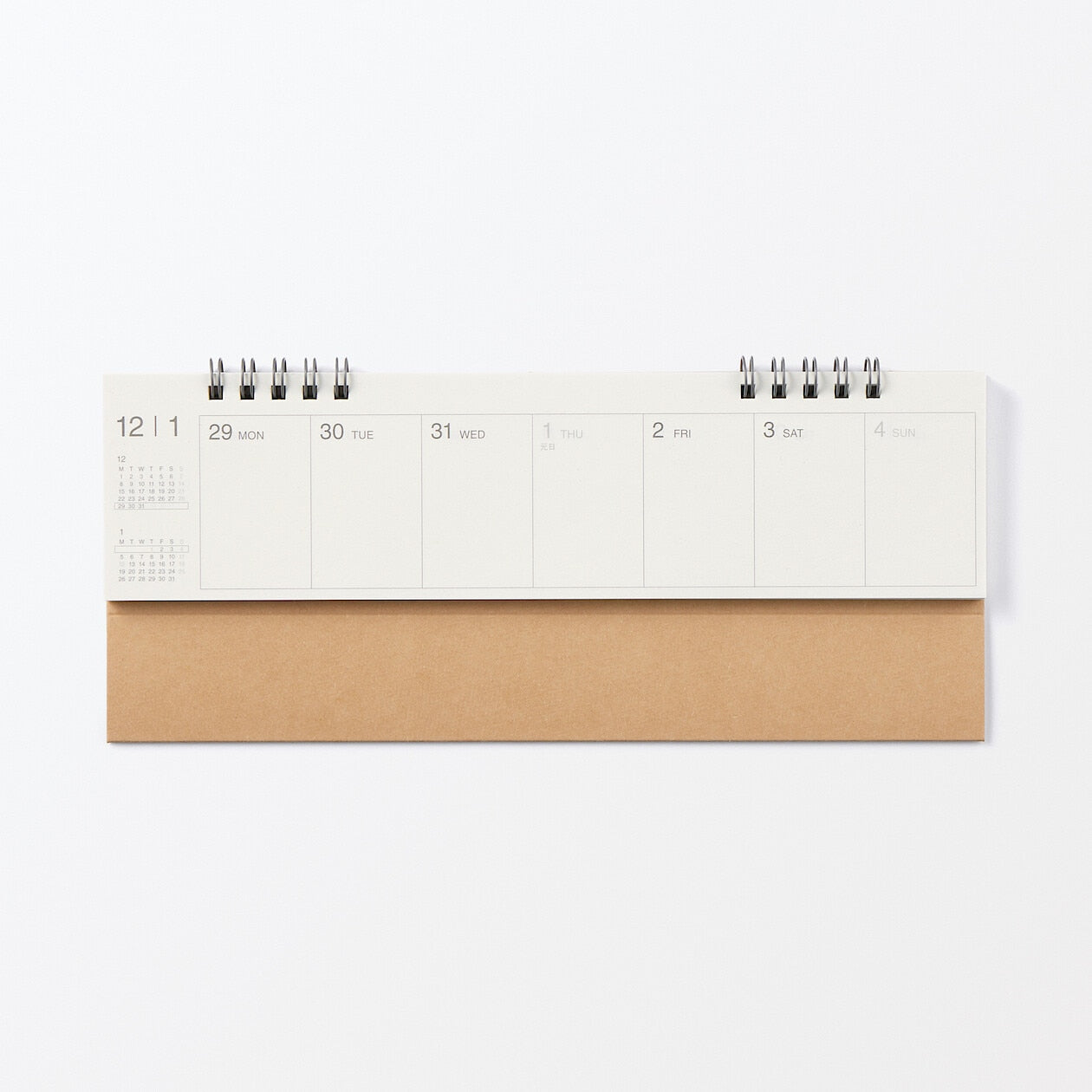 Buy MUJI 2026 Horizontal Weekly Desktop Calendar (Mon - Sun)