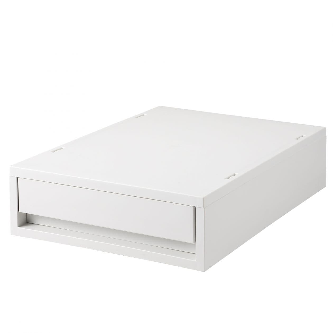Buy MUJI White Grey Polypropylene Storage Case Drawer - Extra Shallow