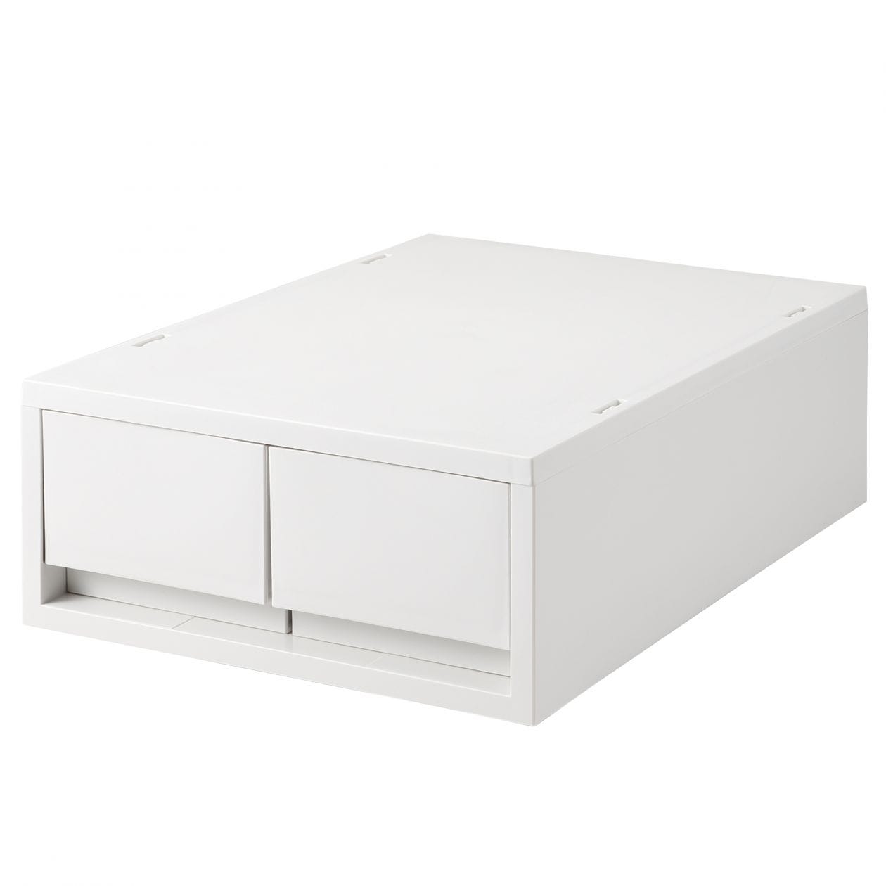 Buy MUJI 2-Drawer White Grey Polypropylene Storage Case - Shallow