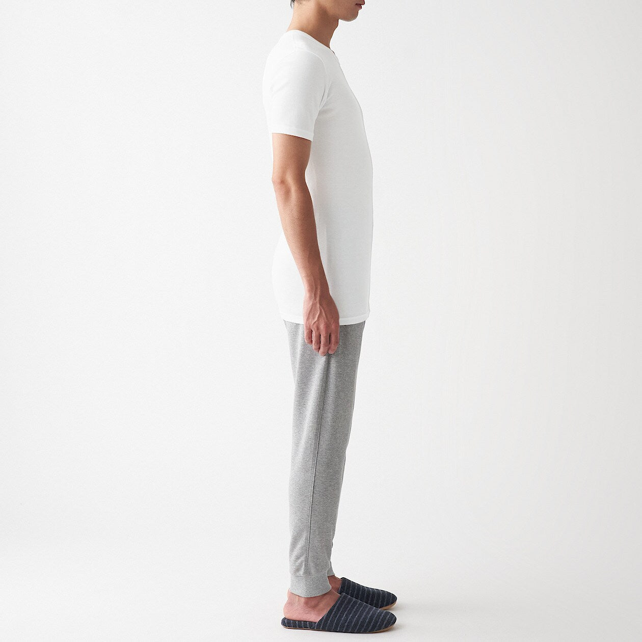 MUJI Side Seamless Ribbed Crew Neck T-Shirt (2 Pack) – MUJI Australia